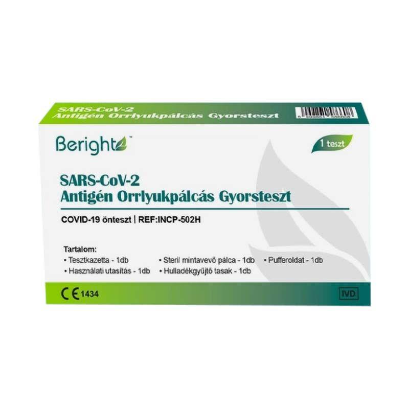 Beright Covid-19 Antigén teszt orrlyukas otthoni 1x | Pharmy Online Patika